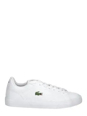 Lacoste Leather Sneakers With Crocodile Emblem - White