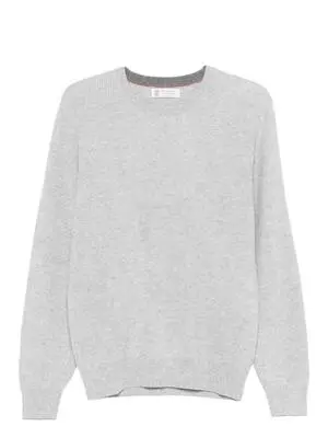 Brunello Cucinelli Ribbed Cashmere Sweater - Grey