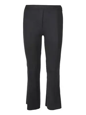 Liviana Conti Elasticated-waistline Flared Trousers - Black