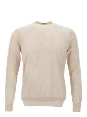 PAOLO PECORA Ribbed-cuff Crew-neck Sweater - Neutrals