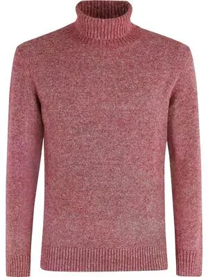 KANGRA Ribbed Turtleneck Sweater Red