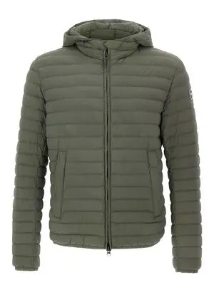 COLMAR Hooded Horizontal-quilted Down Jacket - Green