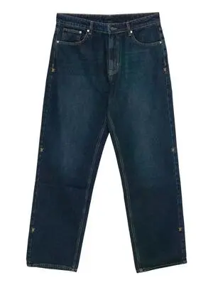 DAILY PAPER Embroidered Straight Leg Jeans - Blue