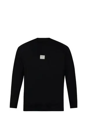 YES LONDON Logo-Patch Crew-Neck Sweatshirt