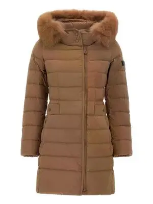 PEUTEREY Fur-Trimmed Hooded Coat