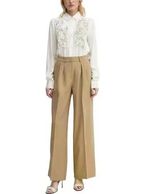 BRUUNS BAZAAR Sequin-embellished Collared Shirt - White