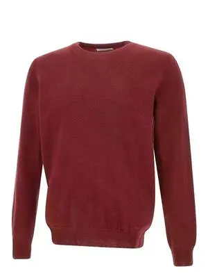 KANGRA Ribbed Crew-neck Sweater - Red