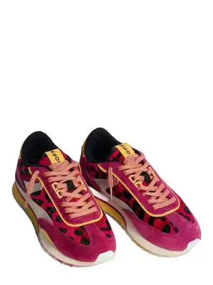HOFF Lady Art Leopard-print Panelled Sneakers - Pink