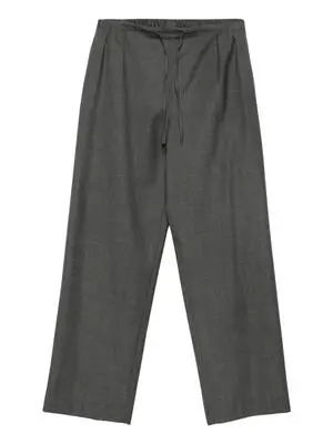 Loulou De Saison Wool Drawstring Trousers - Grey