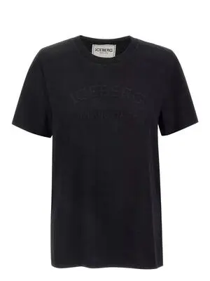 Iceberg Embroidered Logo T-shirt - Black
