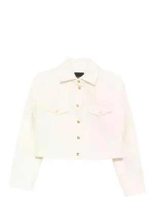 Pinko Cropped Tweed Jacket - White