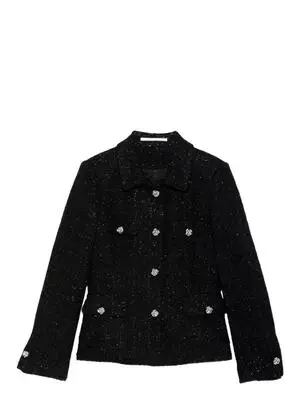 Tagliatore Embellished Tweed Jacket - Black
