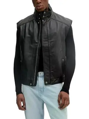 VERSACE Button-Fastening Leather Vest