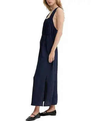 SESSUN Helene Cross-back Maxi Dress - Blue
