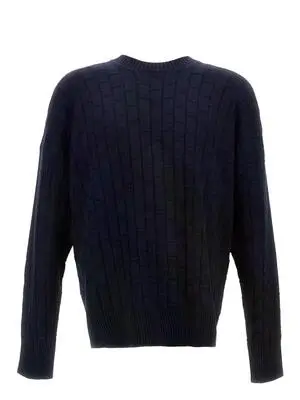 Plan C Ribbed Sweater - Blue