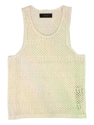 Amiri Stadium Crochet Tank Top - White