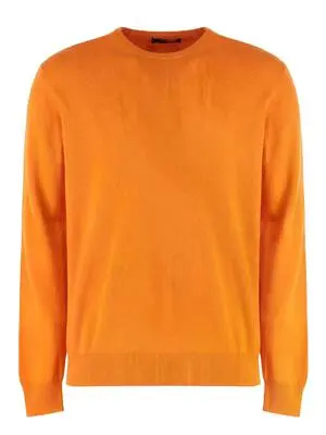 MOORER Round-neck Sweater - Orange