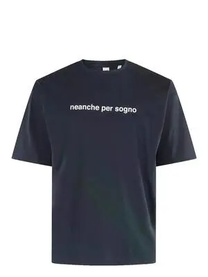 Aspesi Embroidered-text T-shirt - Blue