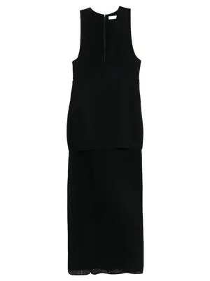 IRO PARIS V-Neck Pleated Maxi Dress