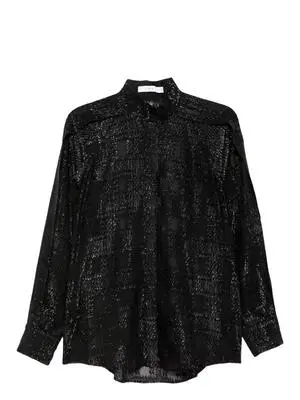 IRO PARIS Patterned Jacquard Blouse - Black