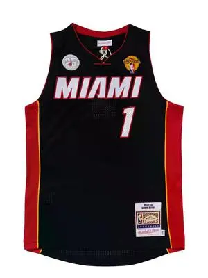 Mitchell & Ness Nba Miami Heat Chris Bosh 2012 Road Finals Jersey T-shirt - Black