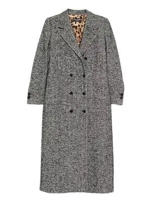 Dolce & Gabbana Herringbone Double-breasted Coat - Grey