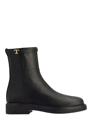 TOD'S Leather Ankle Boots - Black
