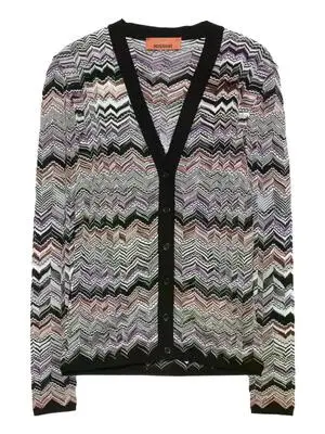 Missoni Chevron-knit Cardigan - Black