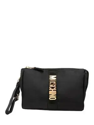 Moschino Logo-plaque Clutch - Black