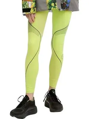 Adidas By Stella McCartney Truepace Logo-detail Leggings - Green