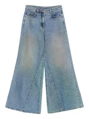 Patrizia Pepe Low-waisted Wide-leg Jeans - Blue