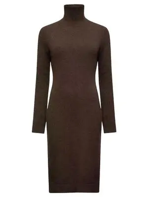 MAISON MARGIELA High-neck Ribbed Knee-length Dress - Brown