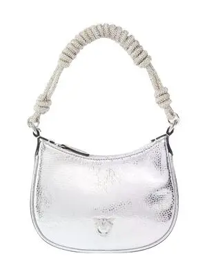 PINKO Metallic Leather Shoulder Bag