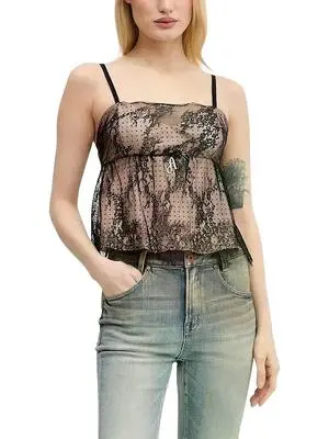 ANIYE BY Chantilly-lace Camisole Top - Black