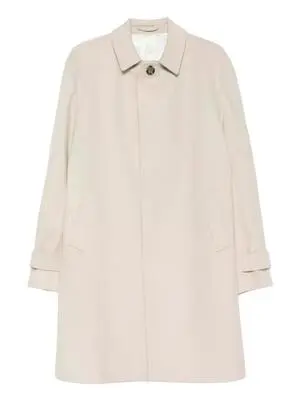 LARDINI Buttoned Flap-pocket Coat - Neutrals
