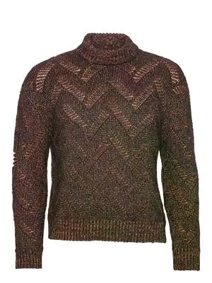 Henrik Vibskov Diamond-pattern Turtleneck Sweater - Brown