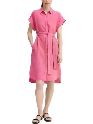 Marc O'polo Belted Shirt Dress - Pink
