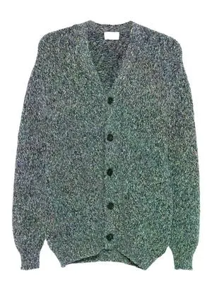 SCAGLIONE Speckled Knit Cardigan - Blue