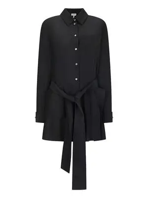 Loewe Belted Silk Blouse - Black