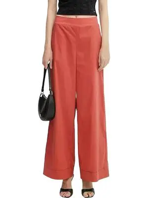 Liu Jo Embellished Wide-leg Trousers - Red