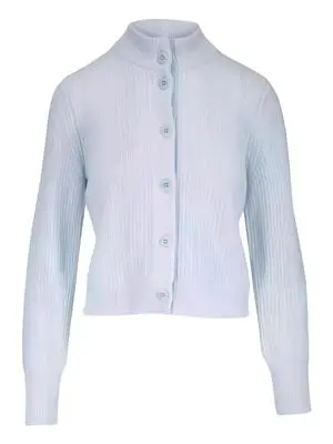 Kinross Cashmere Button-fastening Cardigan - Blue