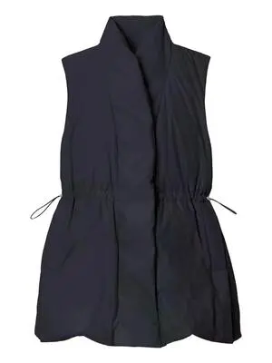 Lafayette 148 New York Quilted Drawstring Gilet - Blue