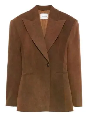 Andamane Single-breasted Blazer - Brown