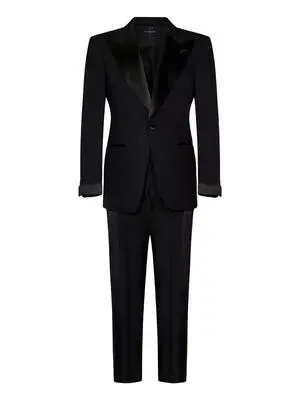 TOM FORD Single-breasted Wool Suit - Black