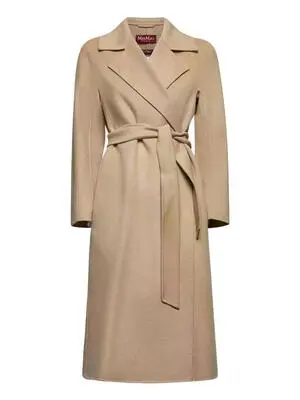 MAX MARA Belted Virgin Wool-Blend Wrap Coat
