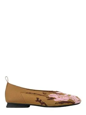Camper Floral-pattern Ballerina Flats - Brown