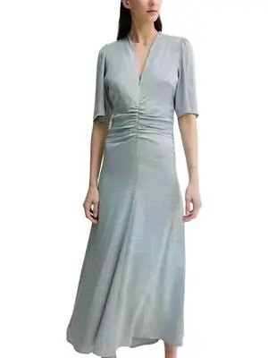 GESTUZ Ruched A-line Dress - Grey
