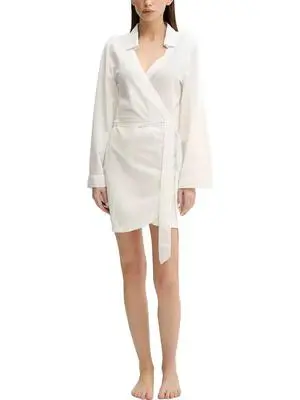 Melissa Odabash Wrap-effect Belted Mini Dress - White