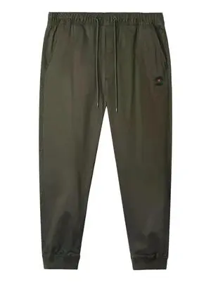 FINGERCROXX Logo-patch Cuffed Trousers - Green