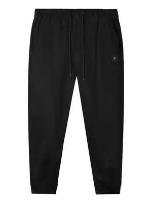 FINGERCROXX Logo-patch Cuffed Trousers - Black